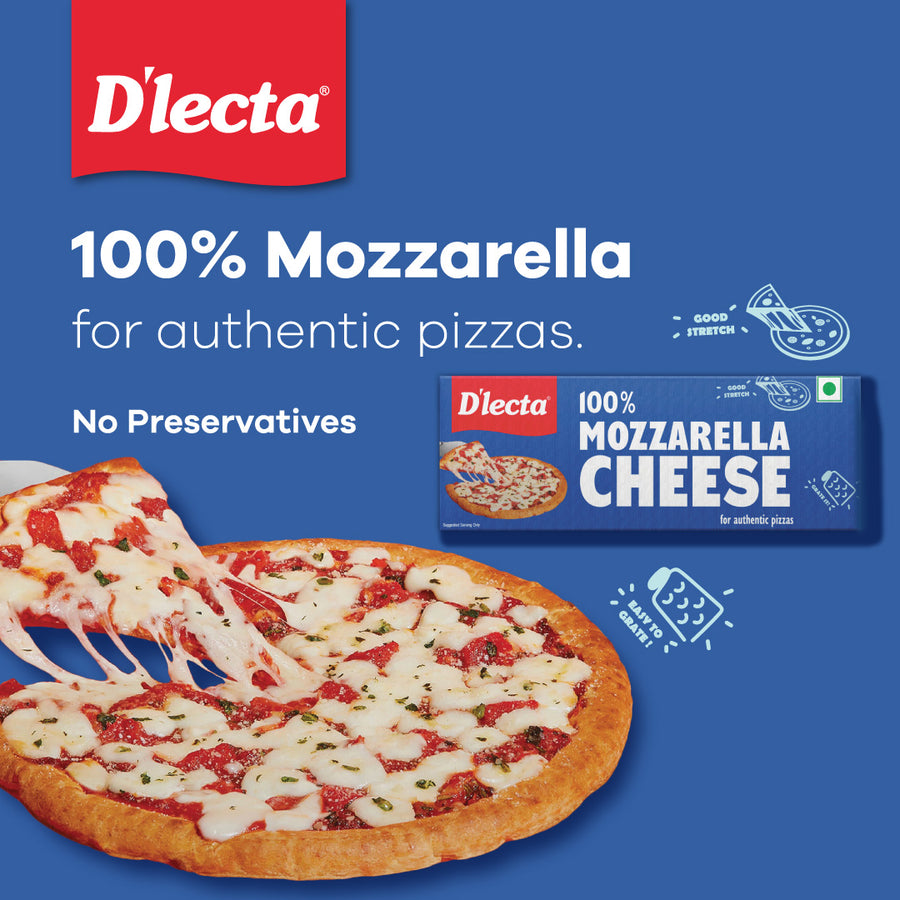 100% MOZZARELLA BLOCK 200g – D'lecta